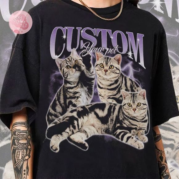Shirts | Custom Pet Bootleg Shirt Custom Retro Cat Bootleg Shirtcustom ...